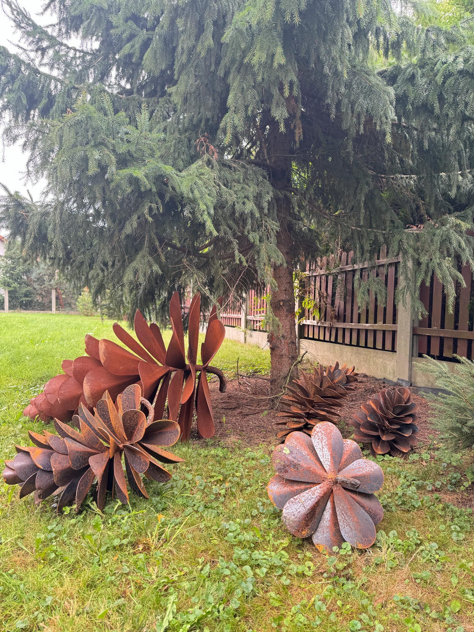 Rusted Pine Cone Sculpture - Adorn Your Garden, Unique Metal Sculpture ...