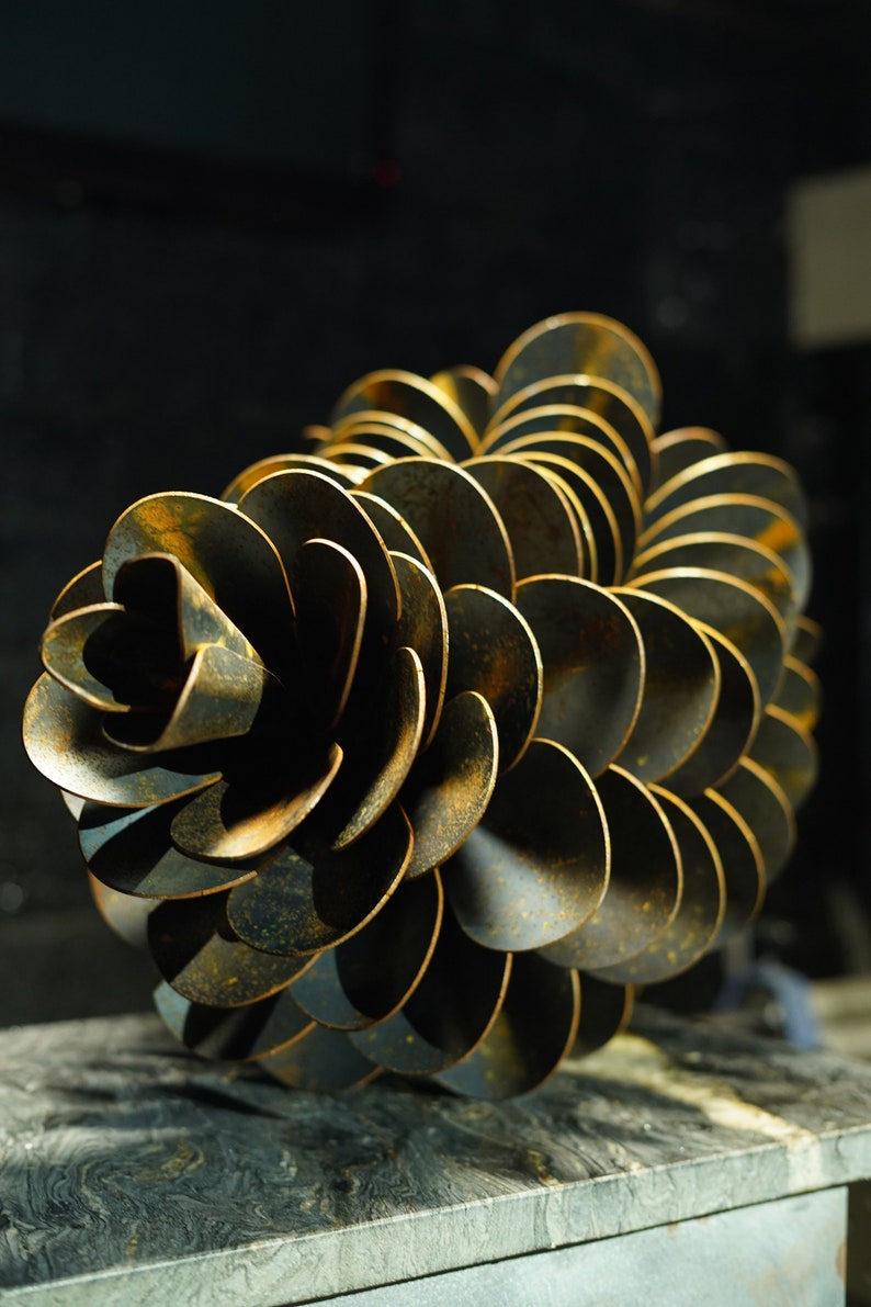Pine Cone Sculpture Made From Corten Steel Unique Element for Outdoor ...