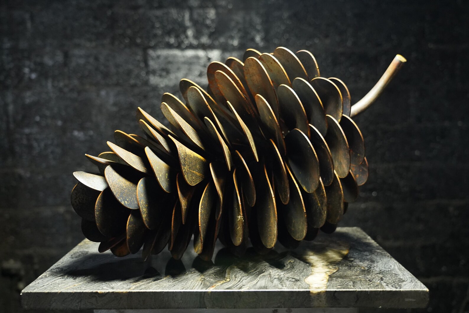 Stunning Rusted Pine Cone Sculpture for Garden Decor | Unique Metal Art ...