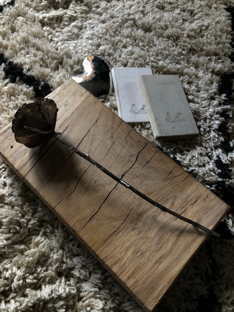 Handmade Metal Rose, Flower Sculpture, Perfect Gift, Forged Flower ...