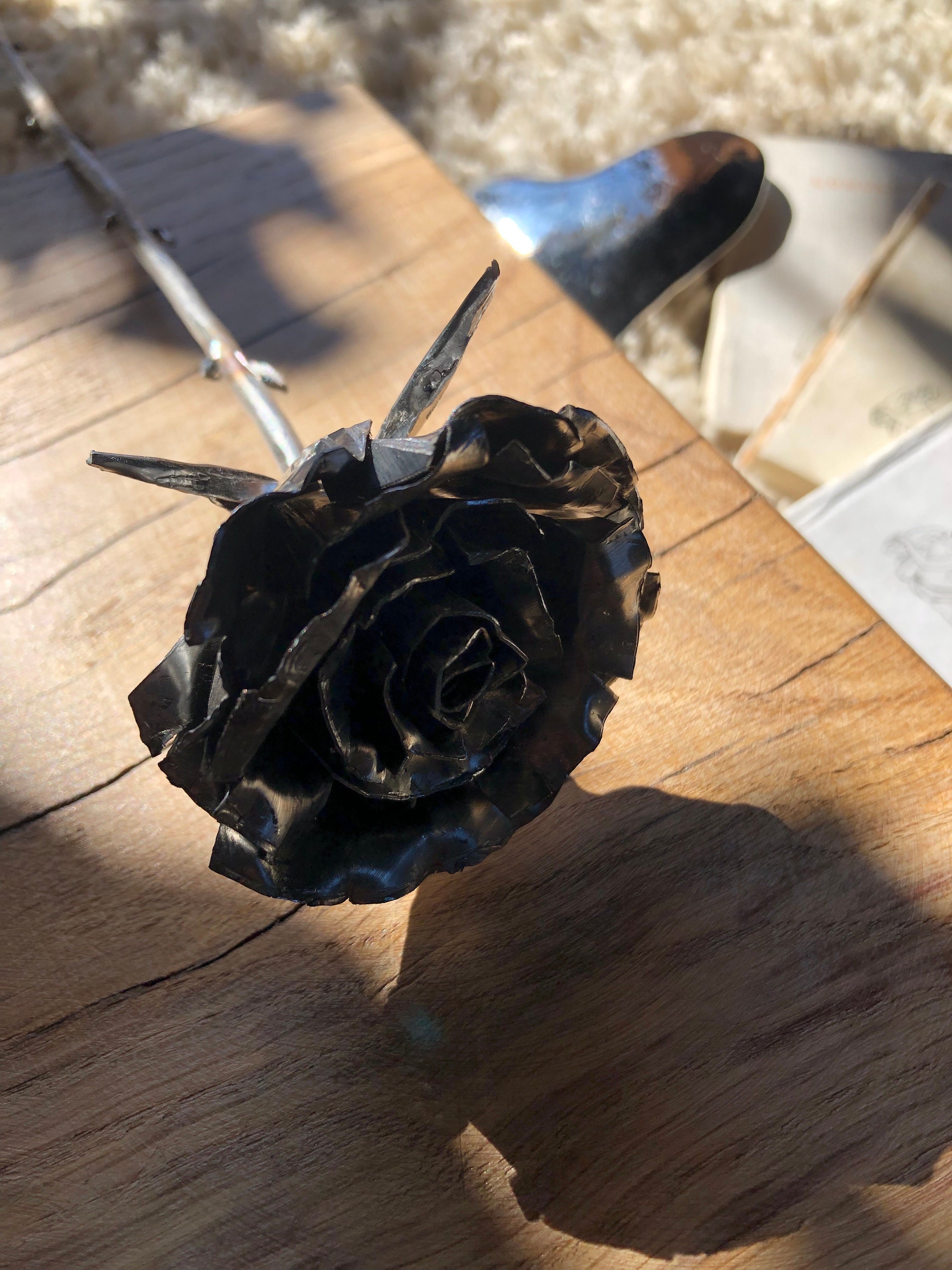 Handmade Metal Sculpture of a Rose Perfect Idea for a Gift and ...