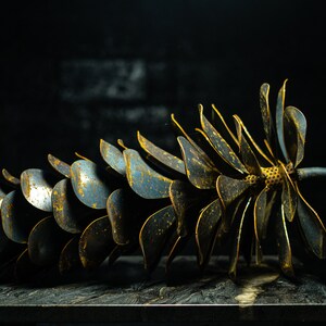 Pine Cone Rusty Sculpture Garden Decorations, Metal Sculpture, Nature ...