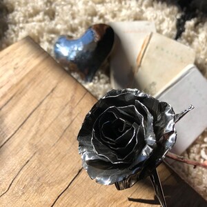 Handmade Metal Rose, Flower Sculpture, Perfect Gift, Forged Flower ...