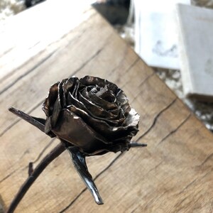 Handmade Metal Rose, Flower Sculpture, Perfect Gift, Forged Flower ...