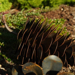 Cone Corten Metal Sculpture, Metal Art Sculpture, Unique Corten Steel ...