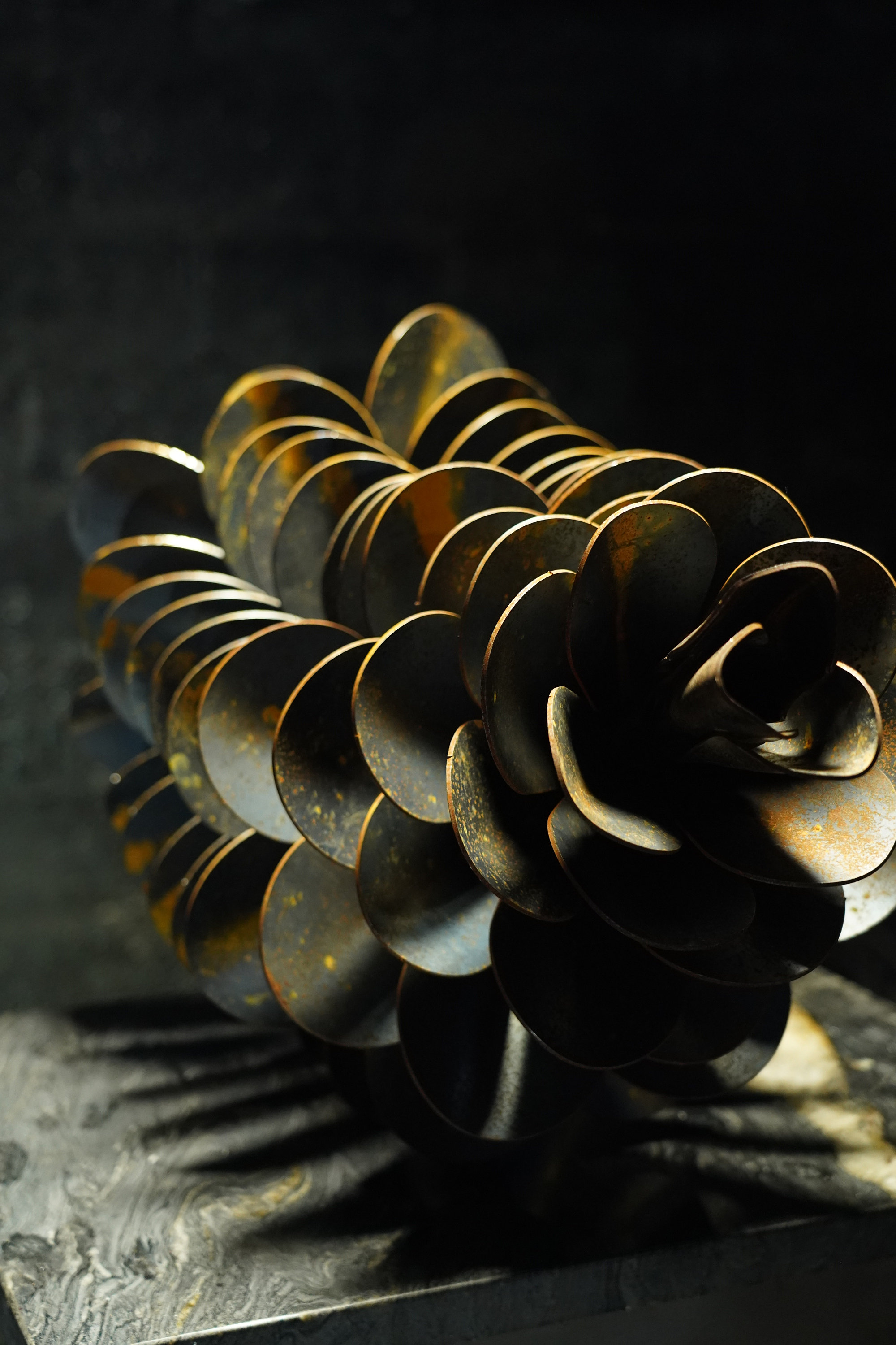 Pine Cone Sculpture Made From Corten Steel Unique Element for Outdoor ...