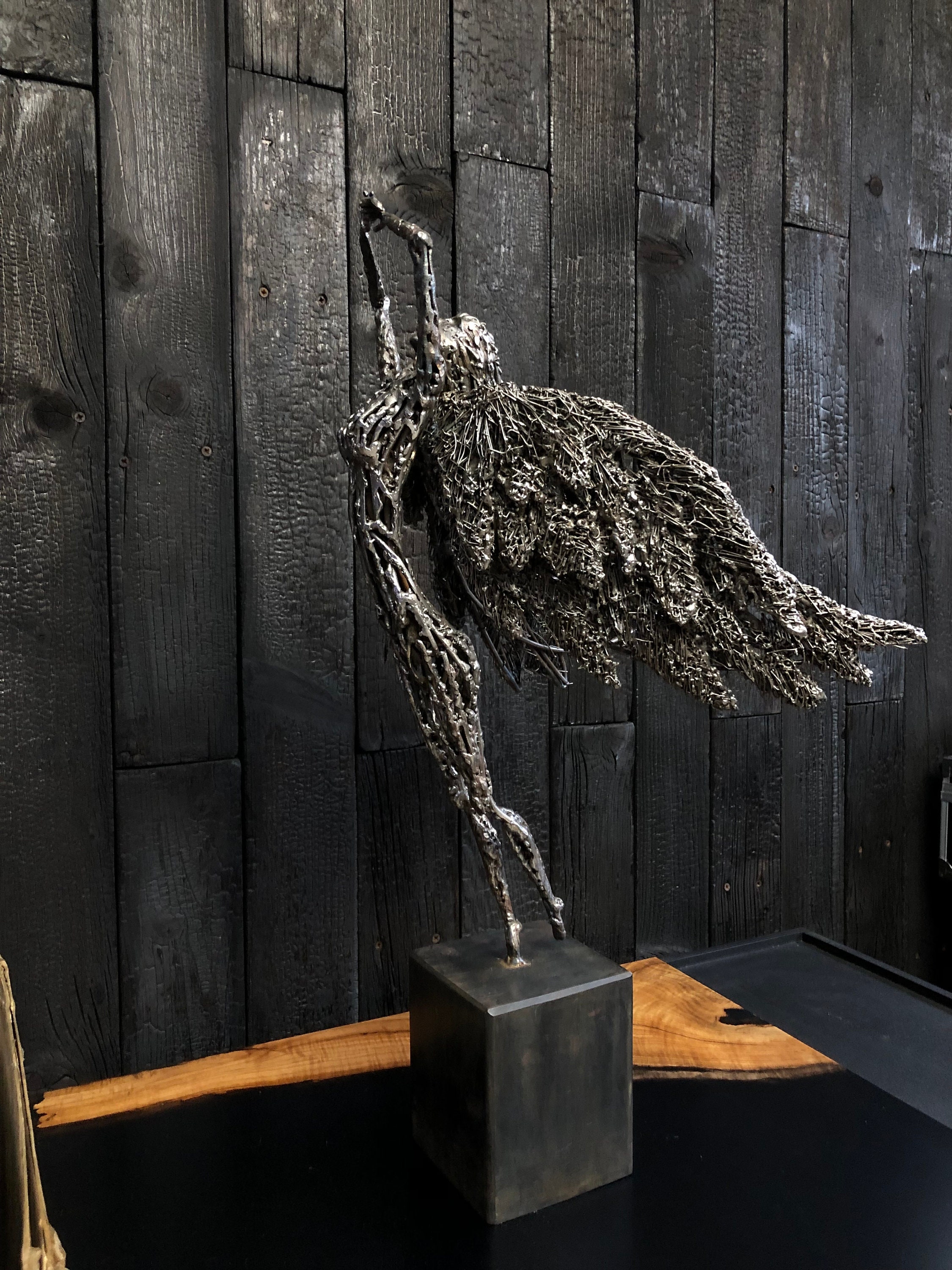 Divine Serenity: Handcrafted Metal Angel Sculpture, Feminine Art - Etsy