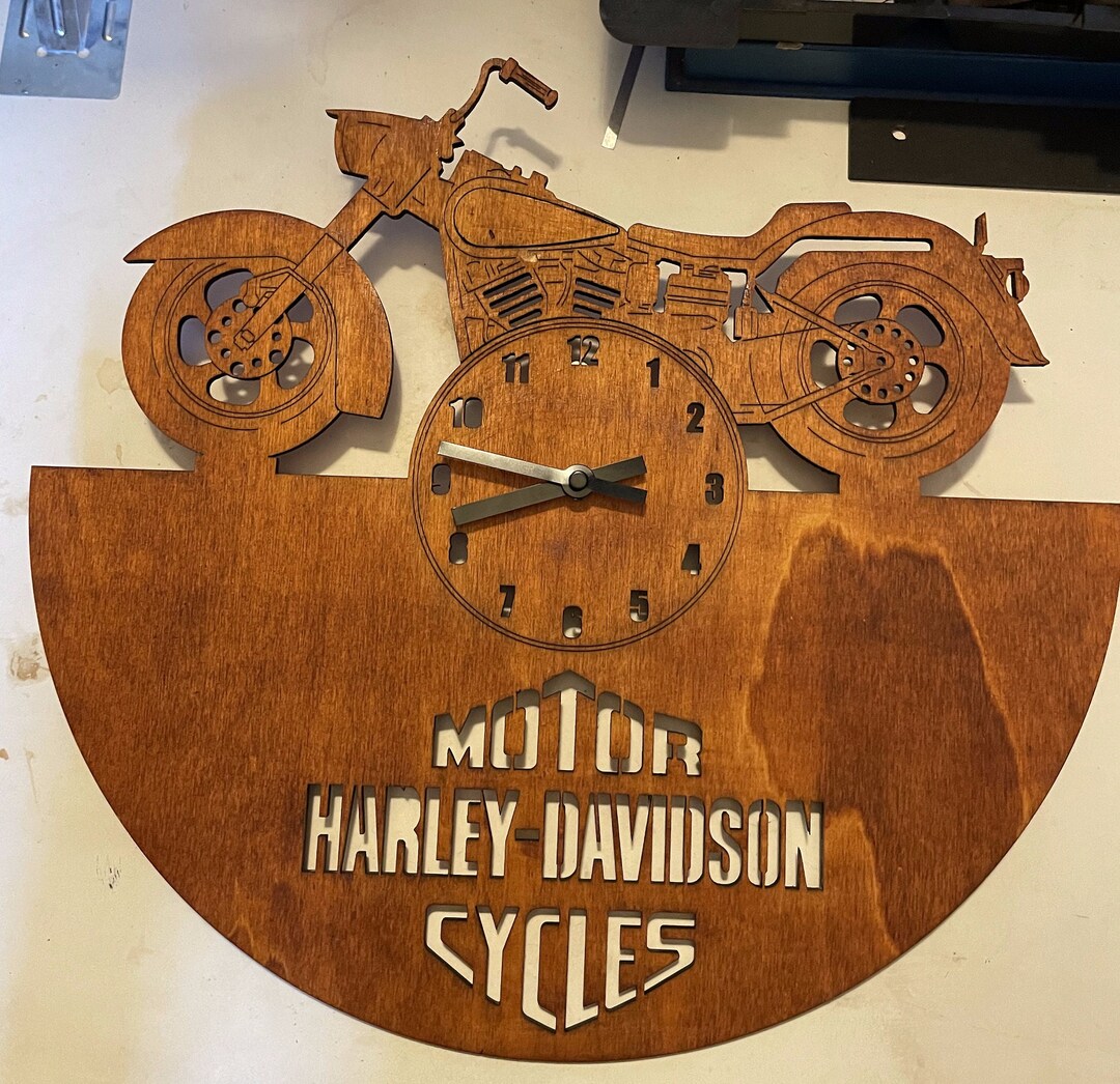 Wall Clock HARLEY DAVIDSON Svg DXF - Etsy