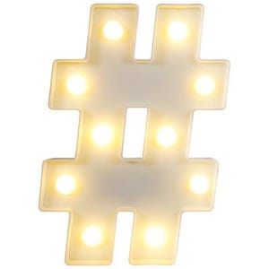 Light up 3D LED 21cm Letters & Numbers Party Birthday Wedding Battery ...