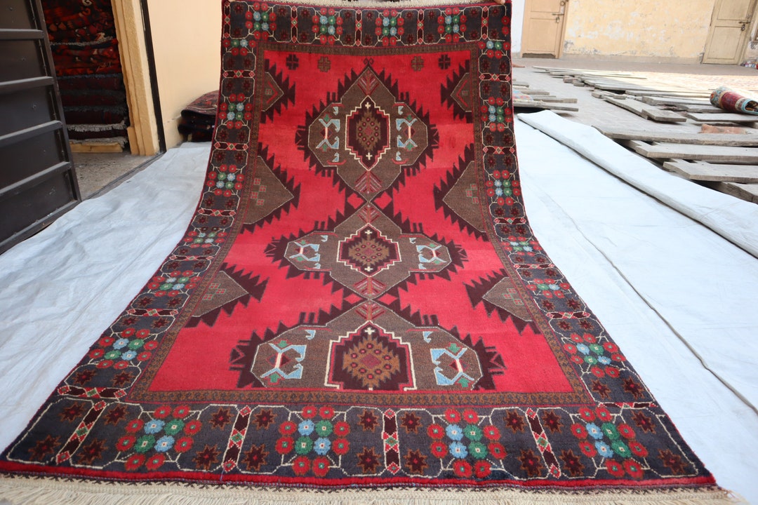 3'9x7'2 Ft Most Beautiful and Unique Handmade Oriental Area Rug Afghan ...