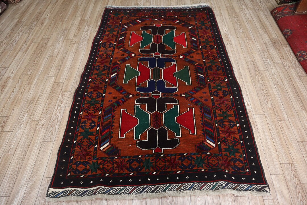 Most Beautiful and Unique Handmade Oriental Area Rug 2'10x4'5 Ft Afghan ...