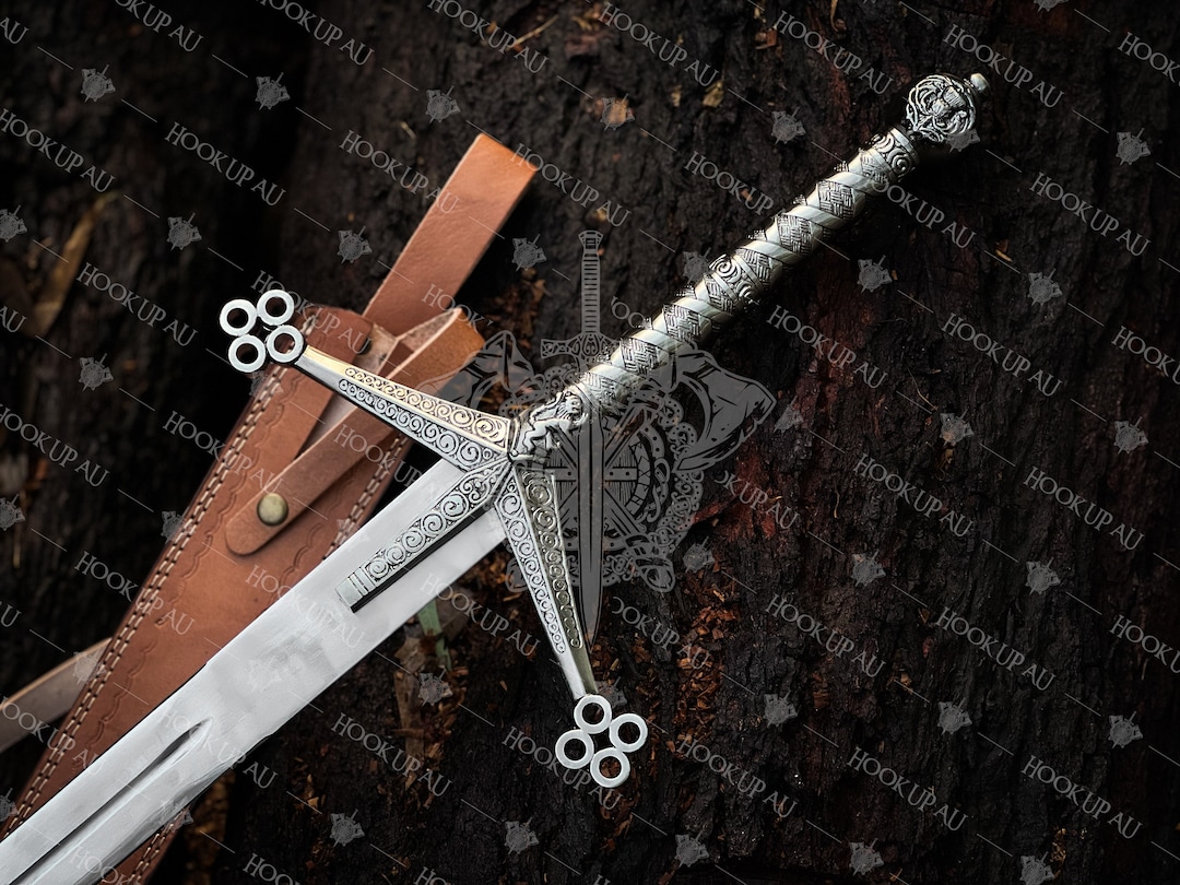 Handmade Scottish Claymore Sword J2 Steel Highland Claymore Black ...