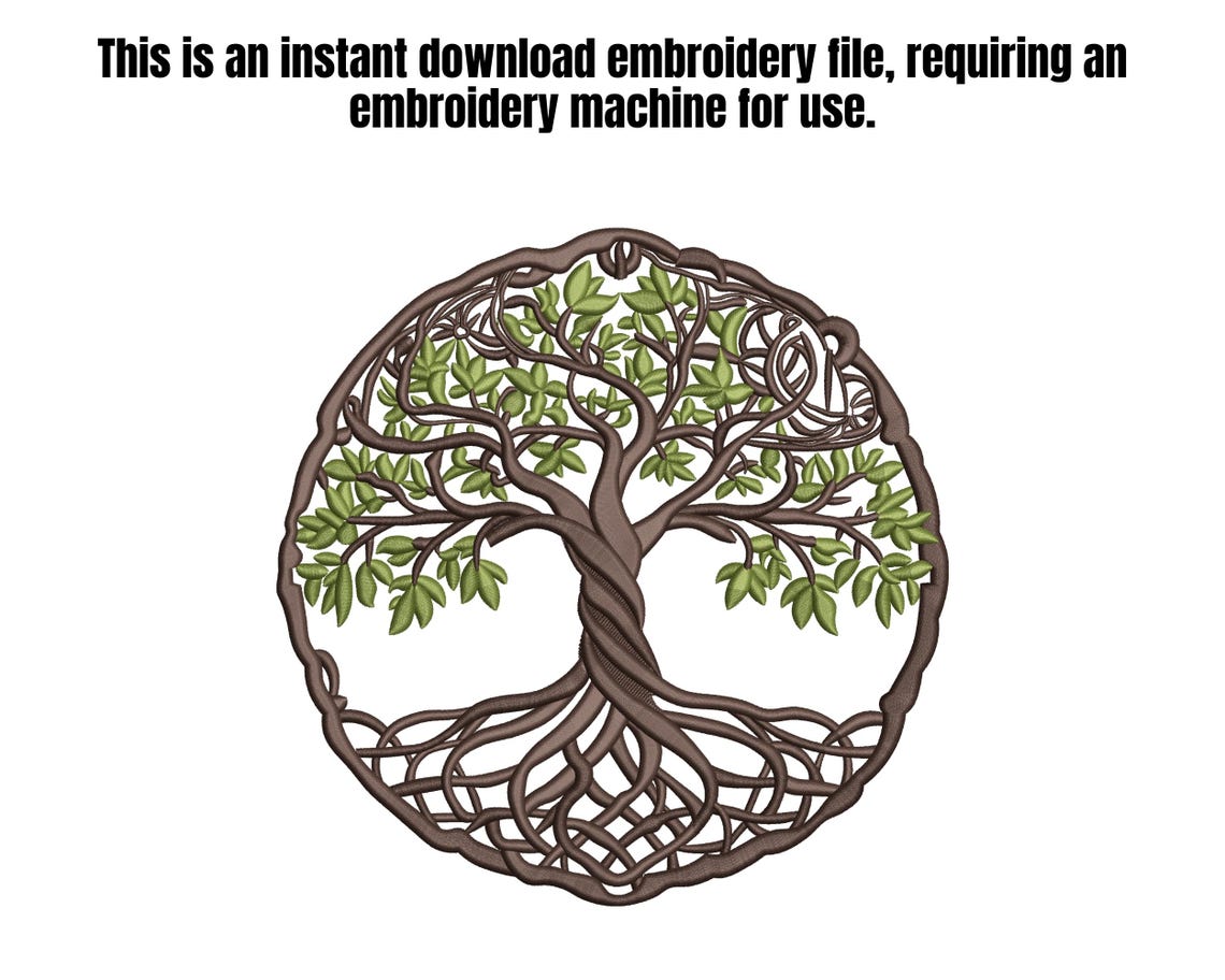 Tree of Life Machine Embroidery Design - Tree of Life Embroidery Files ...
