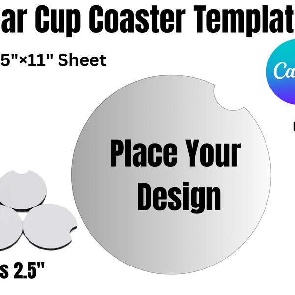 Car Coaster Template Sheet - Etsy