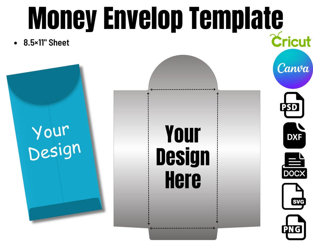 Money Envelope Template, Money Holder, Case Envelope Cut File, SVG ...