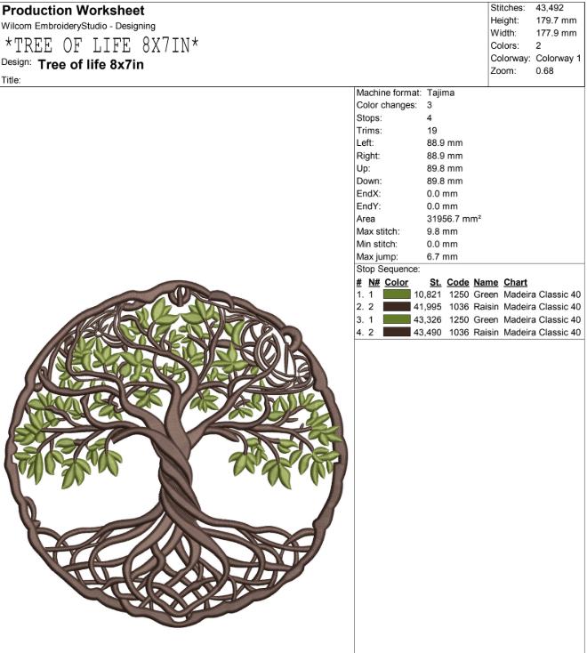 Tree of Life Machine Embroidery Design - Tree of Life Embroidery Files ...