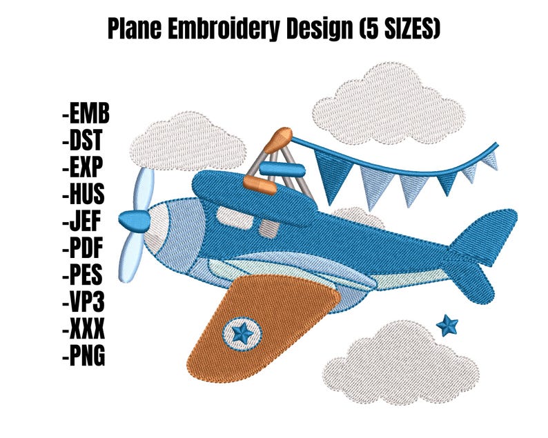 Plane Embroidery Designs - Airplane Embroidery Design Machine ...