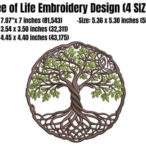 Tree of Life Machine Embroidery Design - Tree of Life Embroidery Files ...