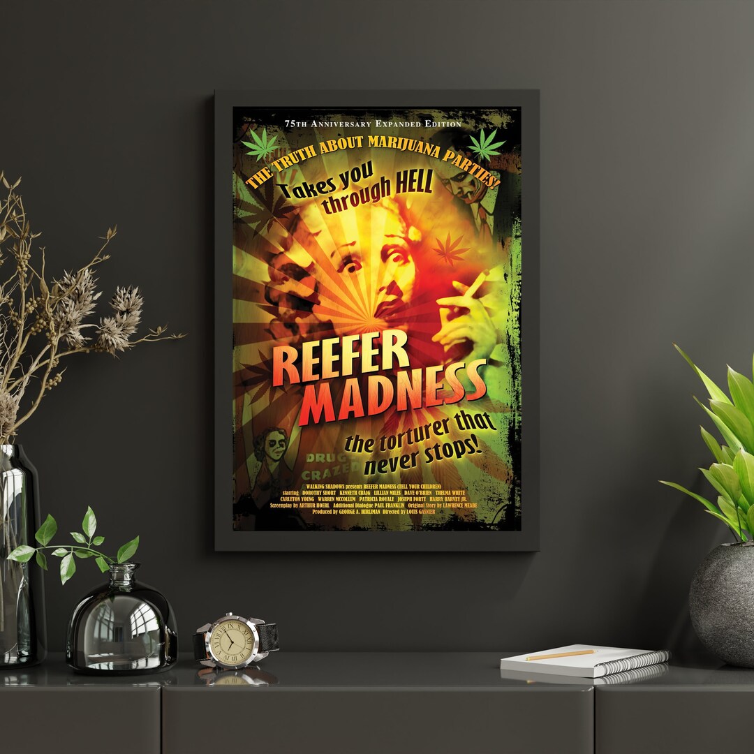 Marijuana 1930s Smoking Reefer Madness Vintage Style Movie Poster Movie ...
