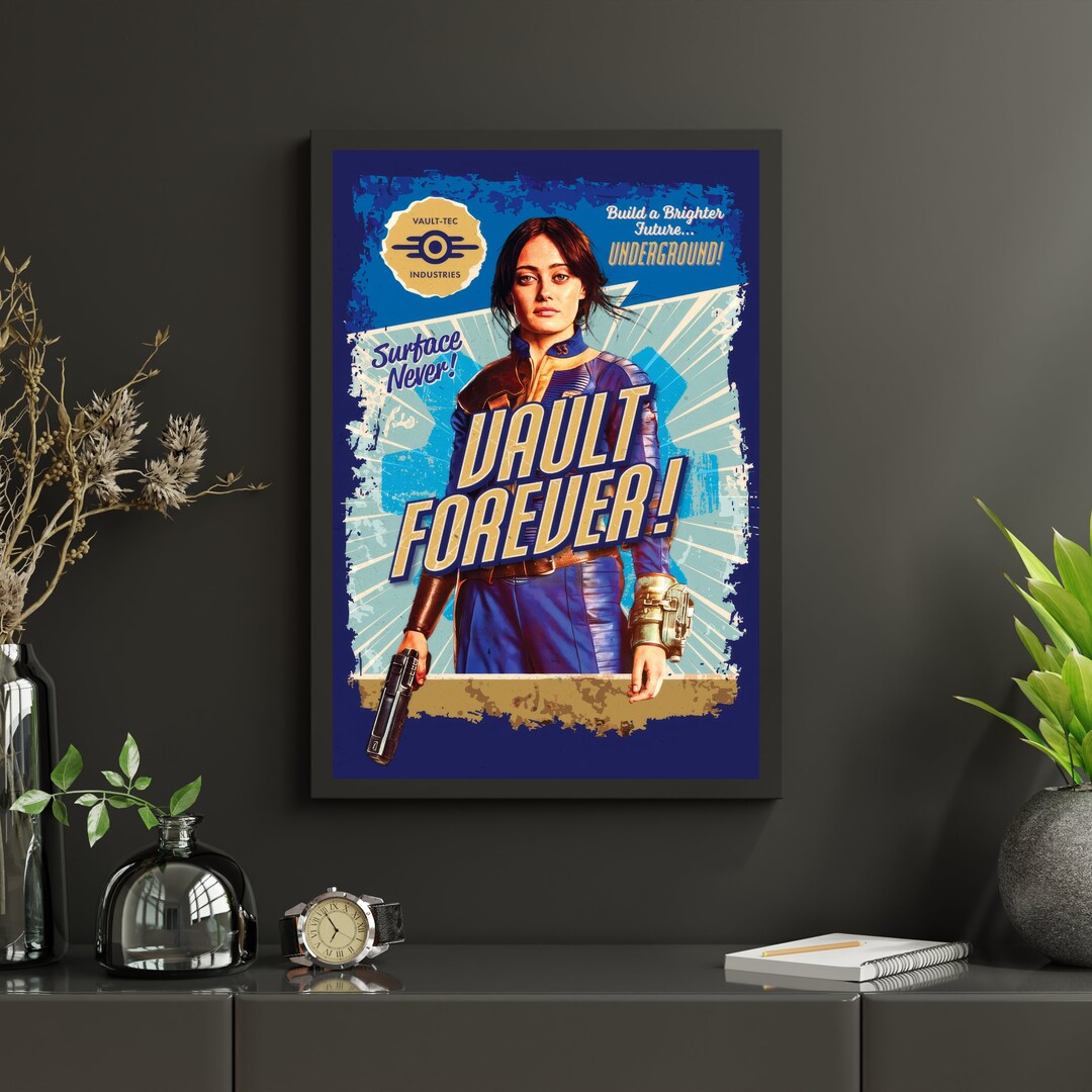 Fallout Game Poster Vault Tec Forever Home Decor Retro Ad Wall Art Gift ...