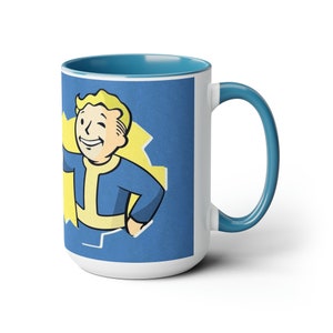 Fallout, Vault Boy, Two-tone Coffee Mugs, 15oz, Fallout Vault Boy ...