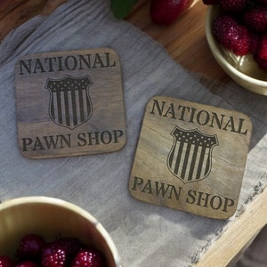 Personalized Your Logo Wood Engraved Coasters Perfect for Any Company ...