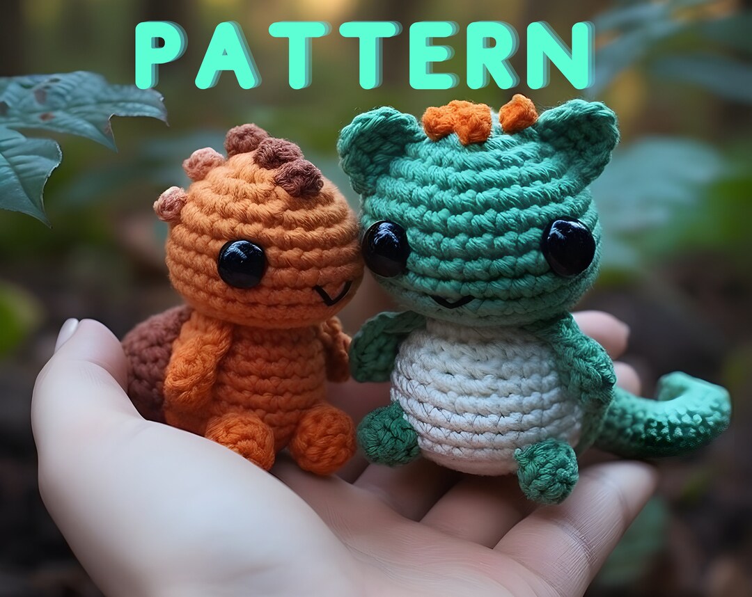 CROCHET PATTERN: Amigurumi Dinosaur Bundle, Cute Dino Plush, Crochet ...
