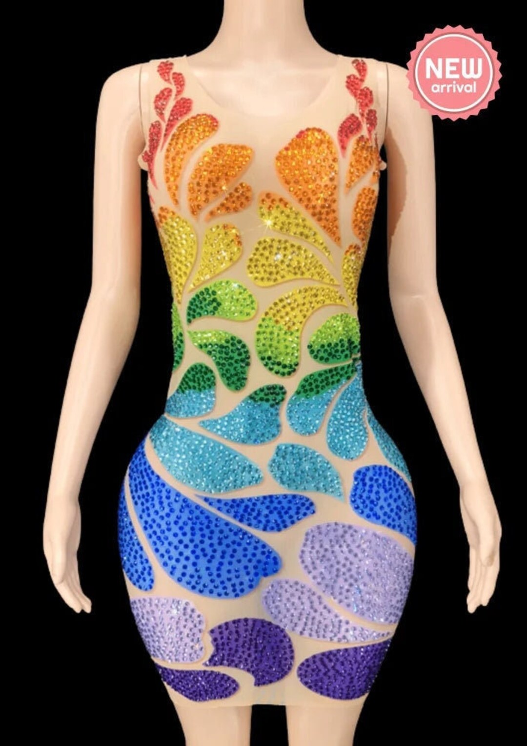 Mini Dress: Terra / Rainbow Dress / Colorful Dress / Drag Queen Outfit ...