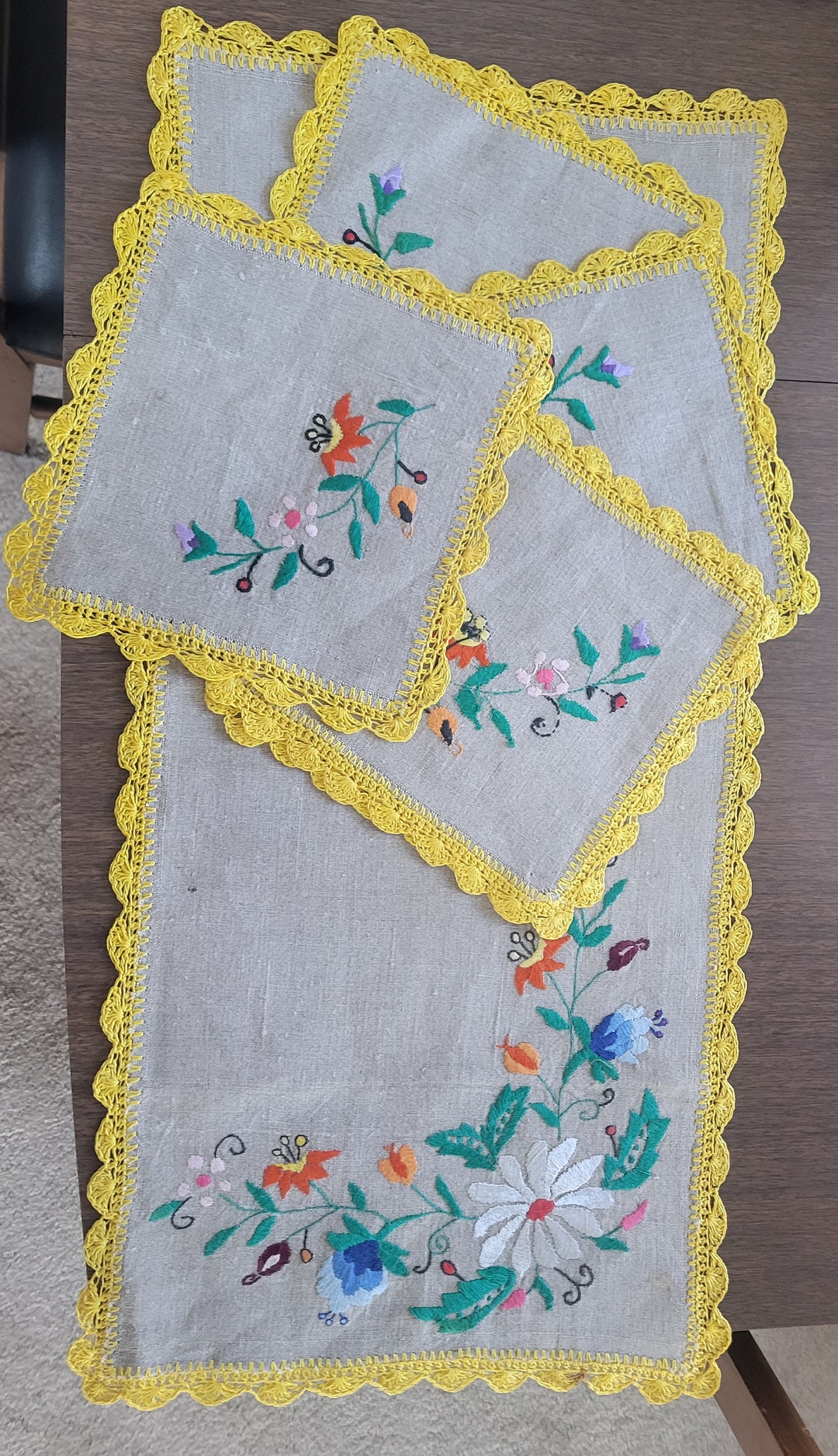 Embroidered Table Linens - Etsy