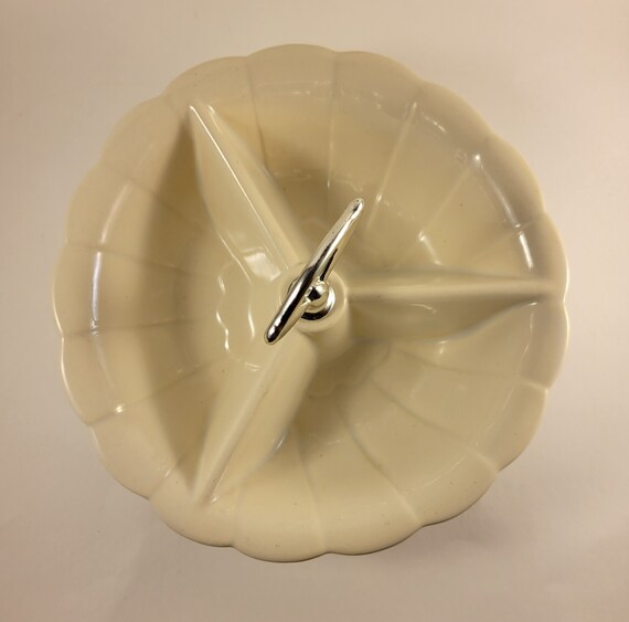 California Pottery #370 Ceramic Divided Bowl, Mid Cen… - Gem