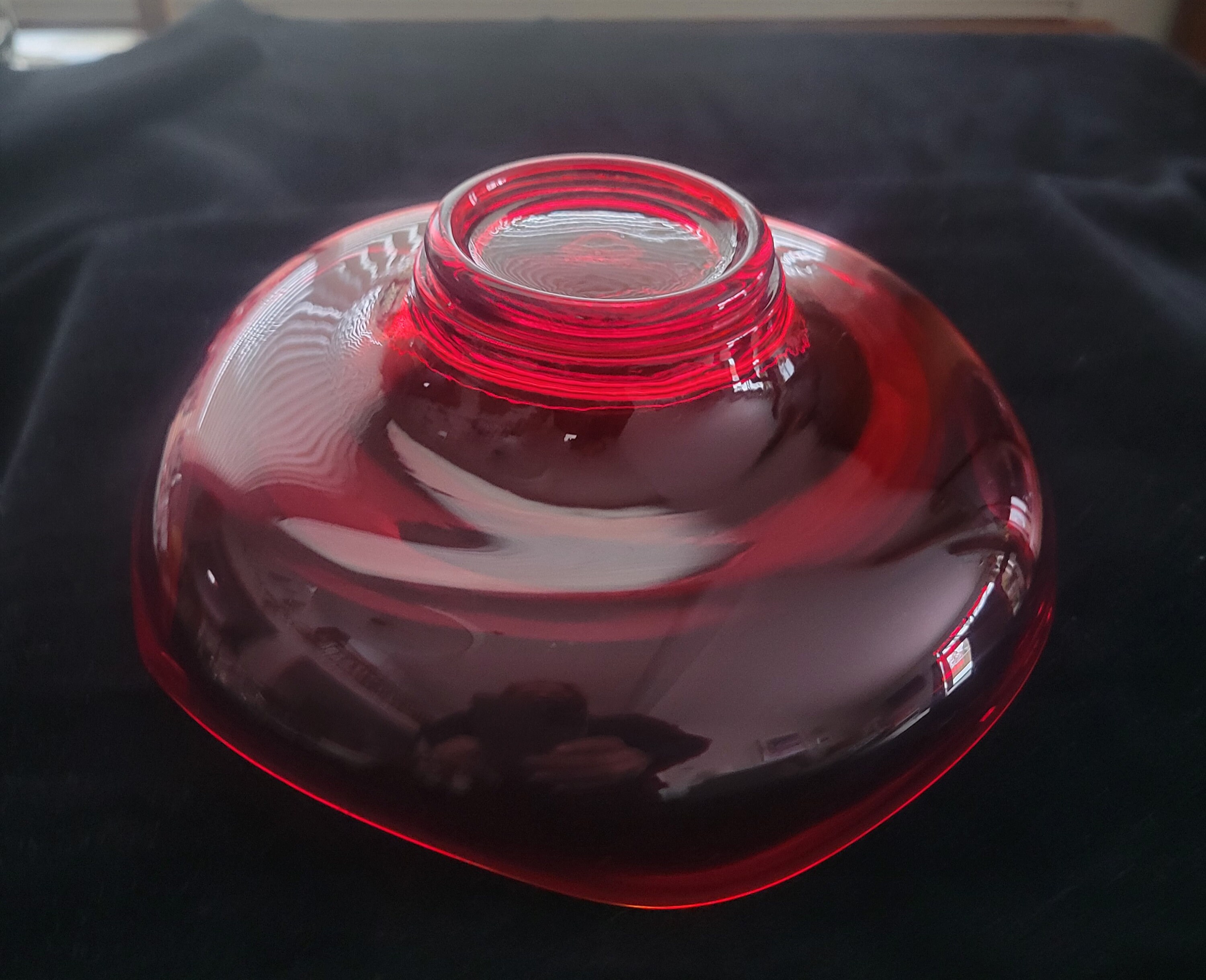 Viking Glass RUBY RED Four Point Epic Bowl - Etsy