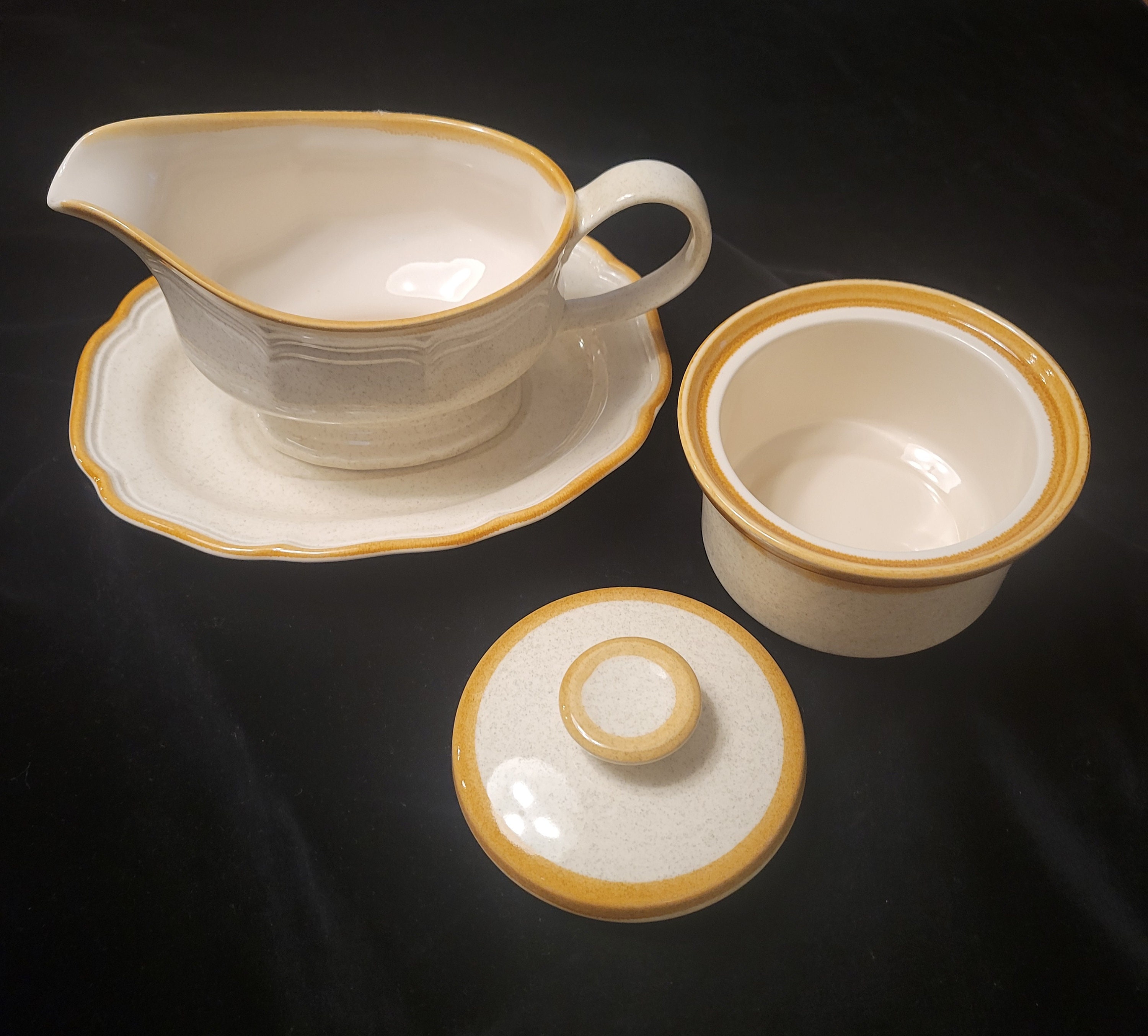 Mikasa Garden Club (EC400) Gravy Boat & Sugar Bowl - Etsy