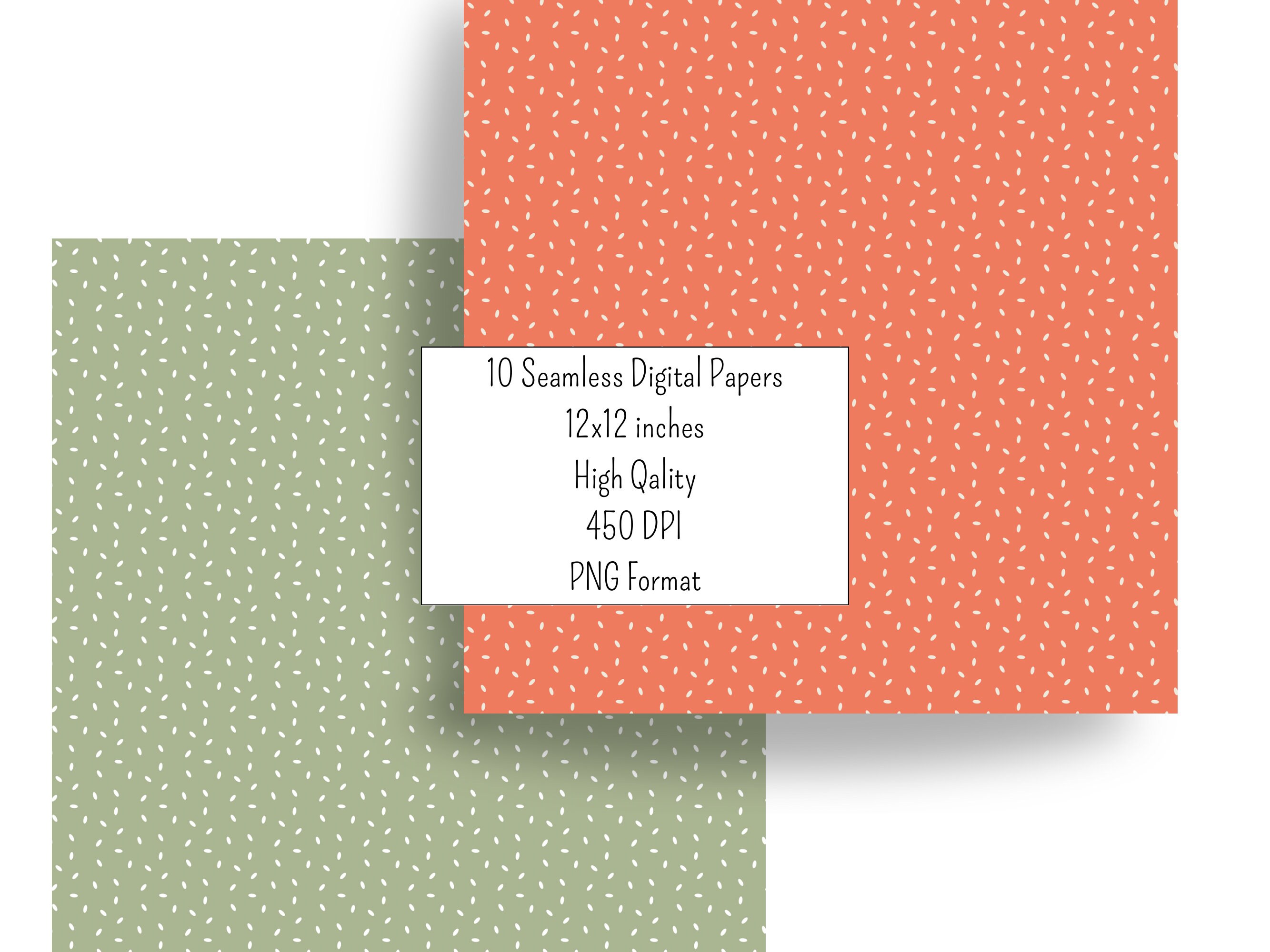 10 Seamless Digital Papers, Floral Pattern, Commercial Use, Spring ...