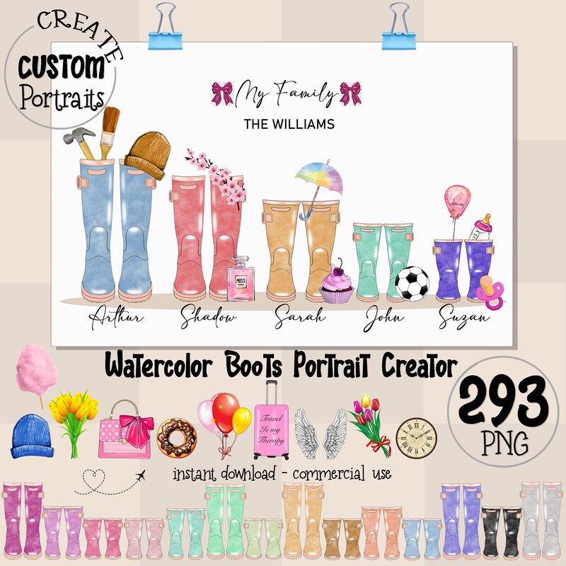 Wellies Clipart - Etsy UK