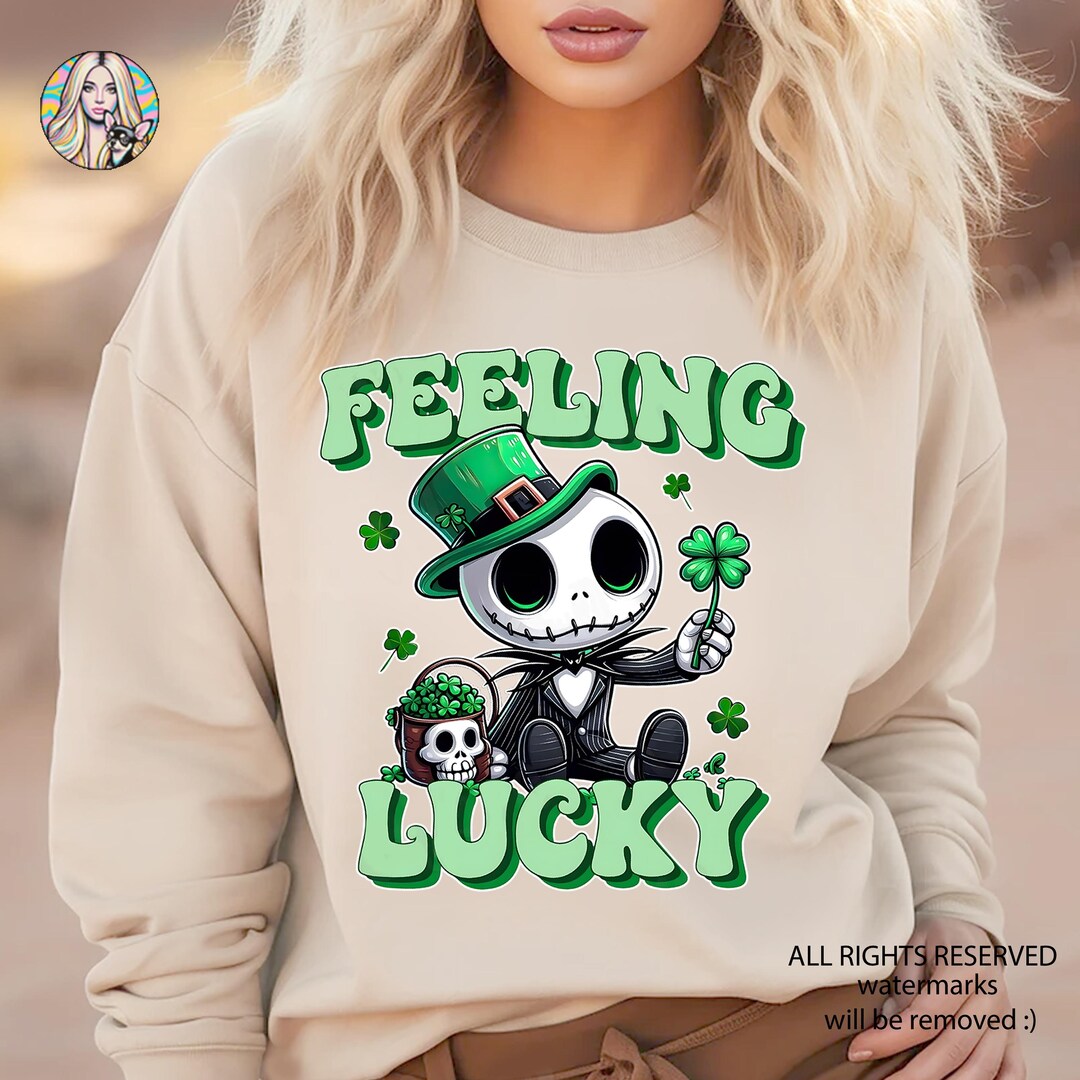 Feeling Lucky St Patrick Day Png, Chibi Horror Movie St Patrick Day Png ...