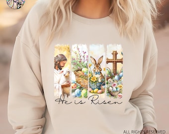 He is Risen PNG, Retro Easter Png, Matthew 28:6, Christian Easter Png ...