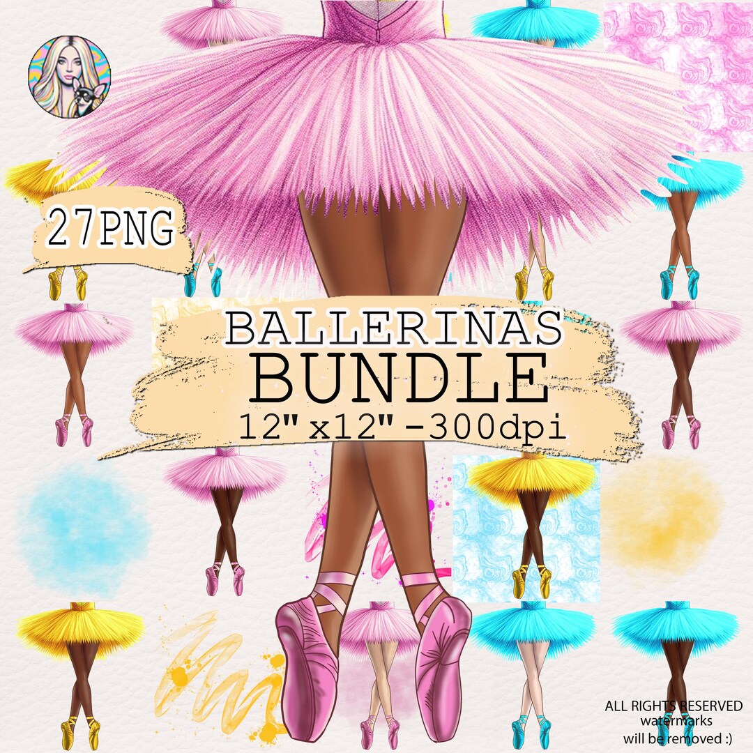 Ballerina Clipart Bundle: Dance Illustrations (digital Download) - Etsy