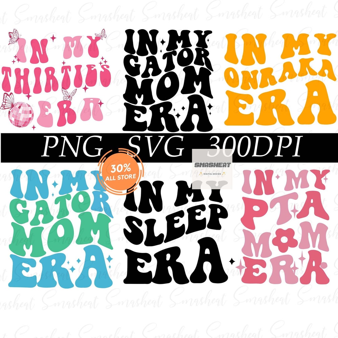 In My Era SVG / PNG Bundle niedlicher bunter gewellter - Etsy.de