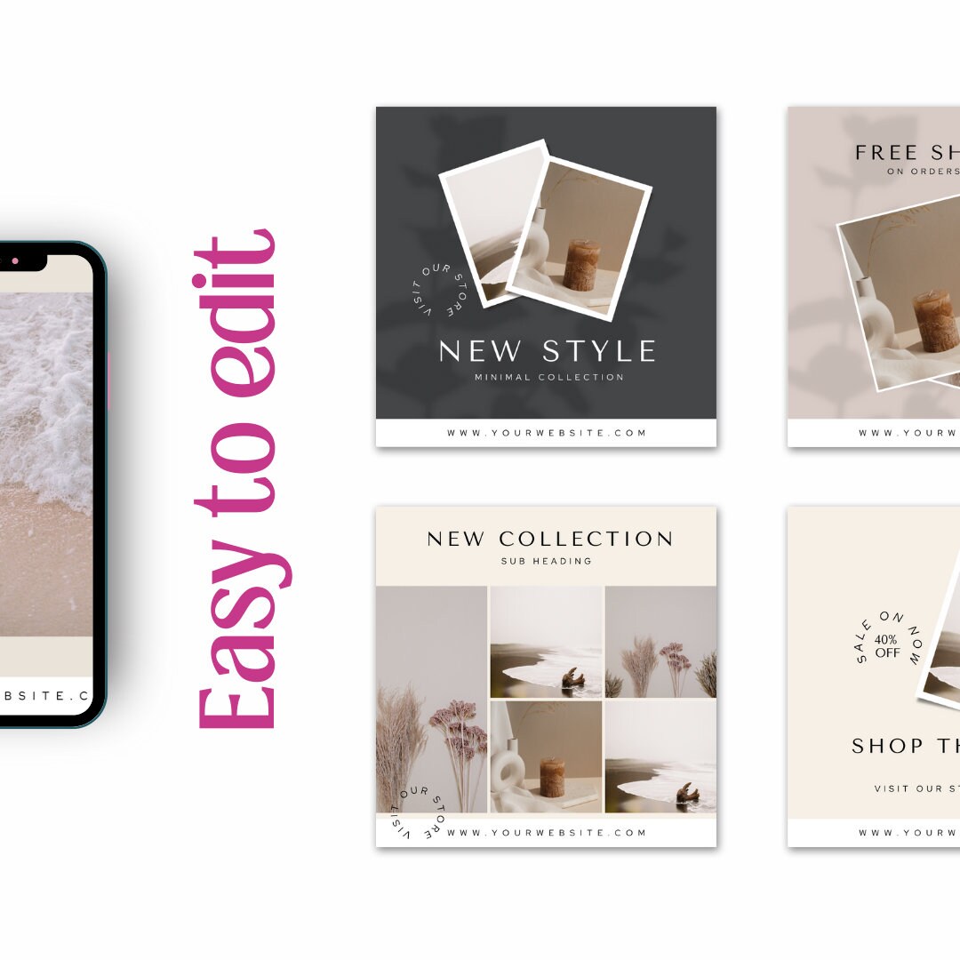 22 Product Promotion Templates Canva Social Media Posts - Etsy