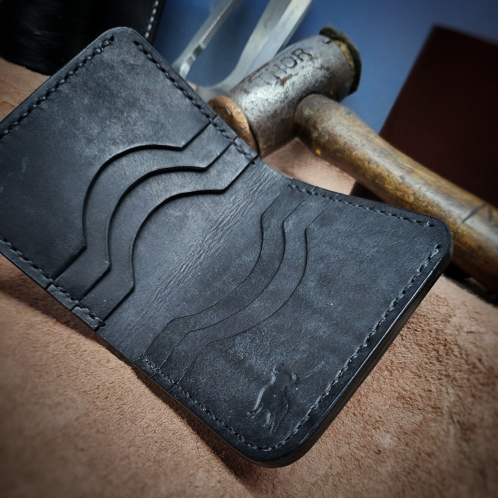 Handcrafted Italian Leather Wallet - Rustic Design With 6 Card Pockets ...