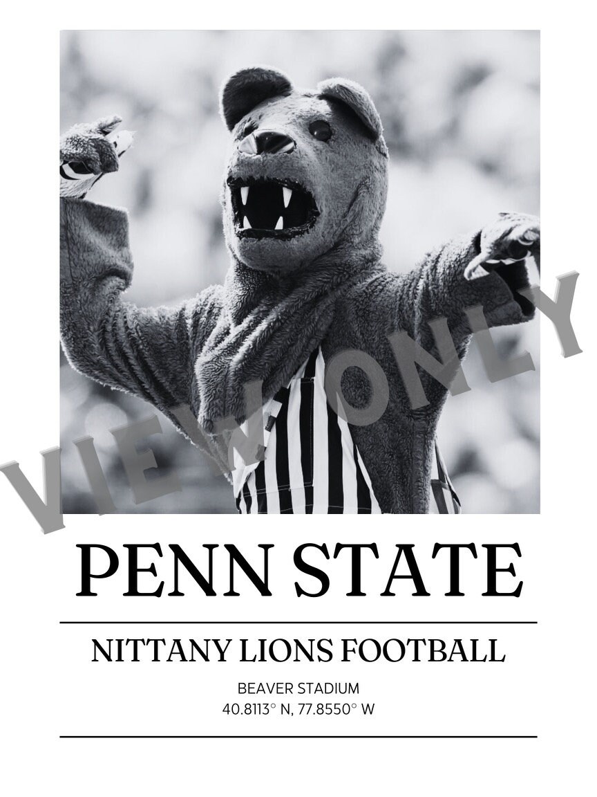 PSU NITTANY LION | Digital Print - Etsy