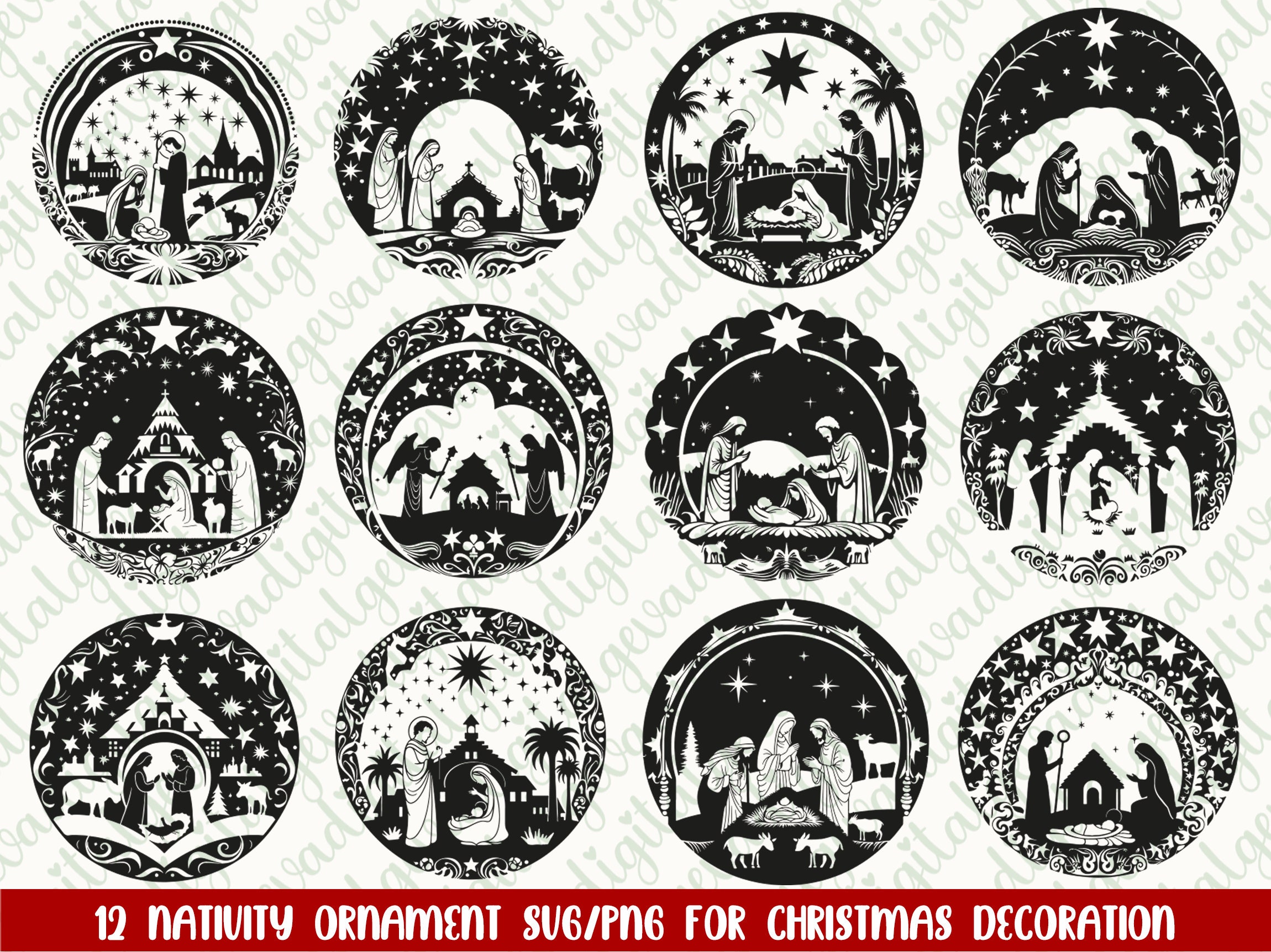 Nativity SVG Bundle / Cut File / Cricut / Commercial Use / Nativity ...