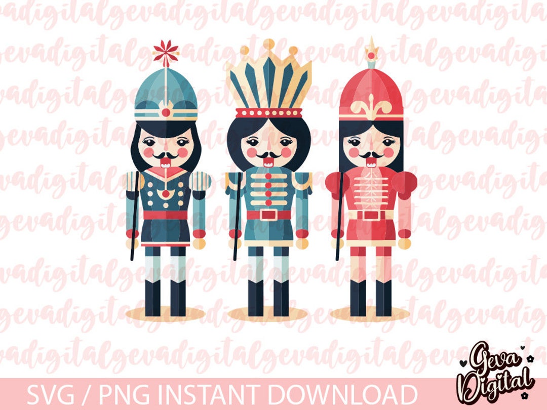 Nutcracker SVG Christmas Digital Download | Female Pink Nutcracker SVG ...