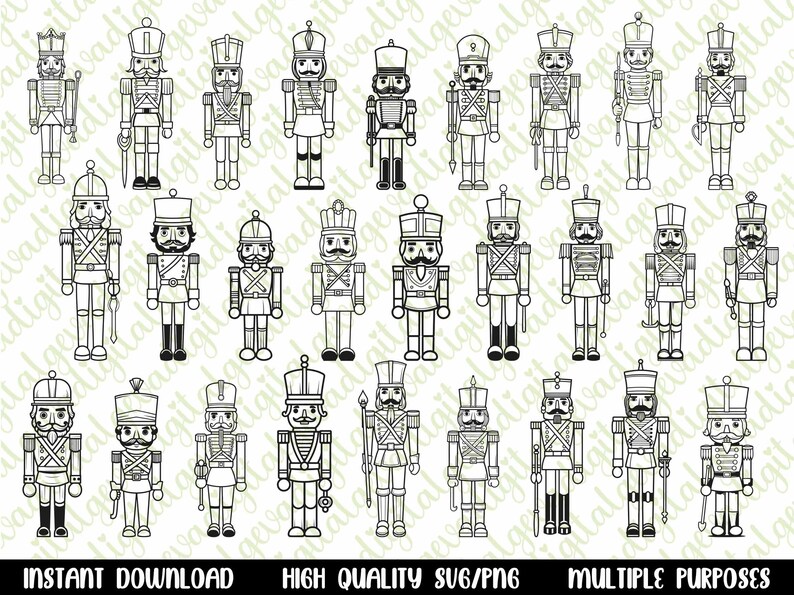 Nutcracker SVG Christmas Nutcrackers Silhouette Clipart Nutcracker ...