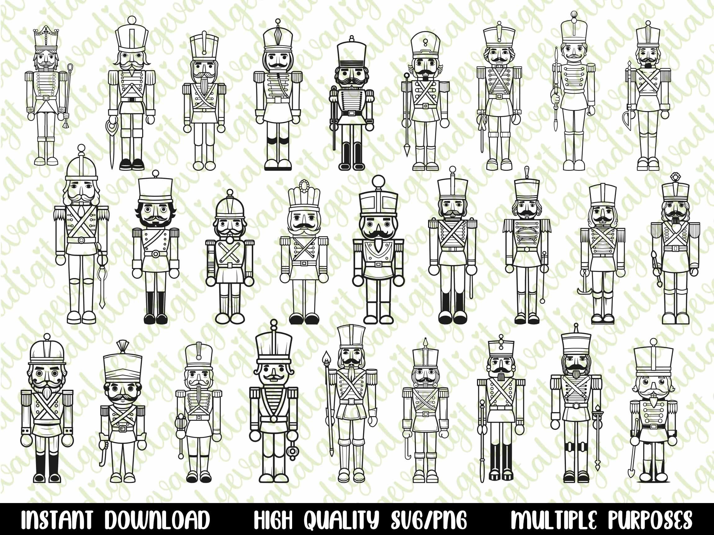 Nutcracker SVG Christmas Nutcrackers Silhouette Clipart Nutcracker ...