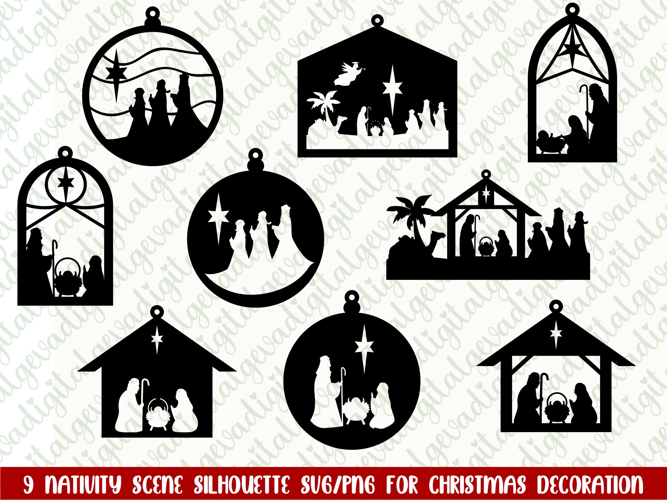 Nativity SVG Bundle / Cut File / Cricut / Commercial Use / Nativity ...