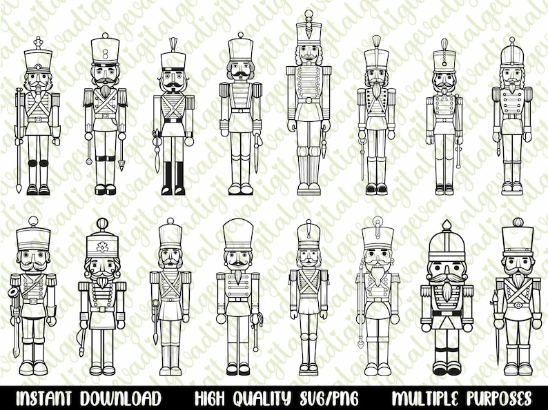Nutcracker SVG Christmas Nutcrackers Silhouette Clipart Nutcracker ...
