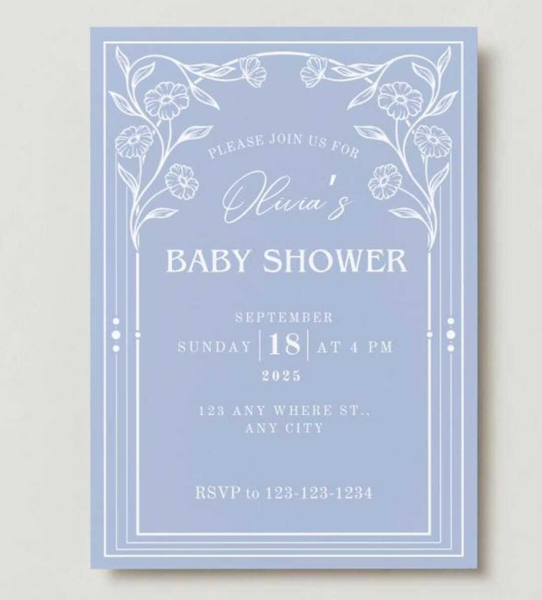 Customizable Baby Shower Invitation Template | Printable Baby Shower ...