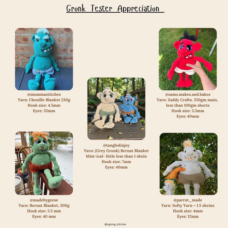 Crochet Pattern - Gronk the Troll - Etsy