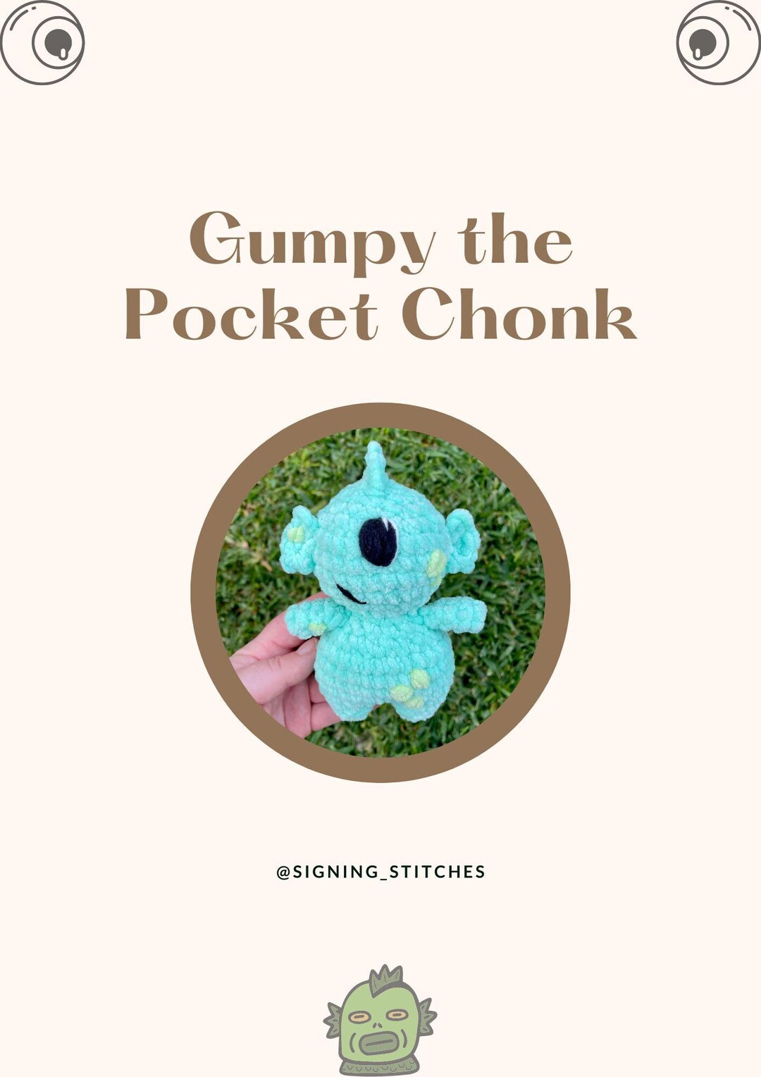 Gumpy the Pocket Chonk *crochet Pattern* - Etsy